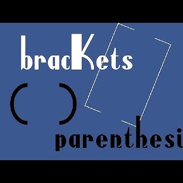 When to use brackets and parentheses? - YouTube