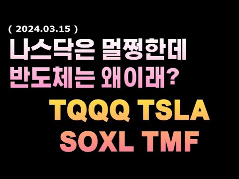 테슬라 , TMF 물타기 천천히 하세요.. 반도체 매수는 일단 매력적 3월15일 TQQQ TSLA TMF SOXL 주가 전망 기술적분석 - YouTube
