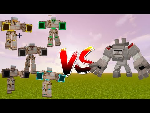 Mutant Iron Golem VS Iron Monstrosity | Minecraft Bedrock Mob Battles ...