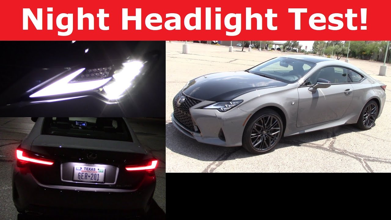 2023 Lexus RC350 FSport Headlight Test and Night Drive - YouTube