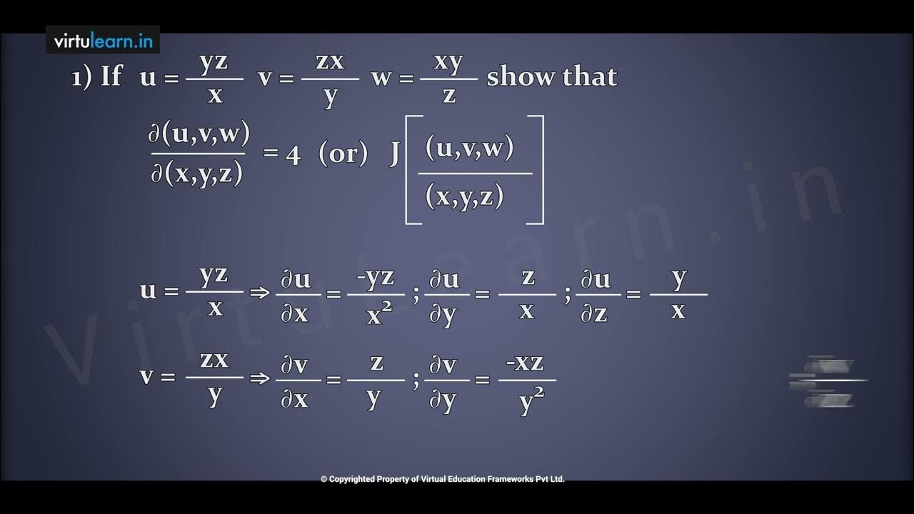 R16M77 Jacobian Problem 1 - YouTube
