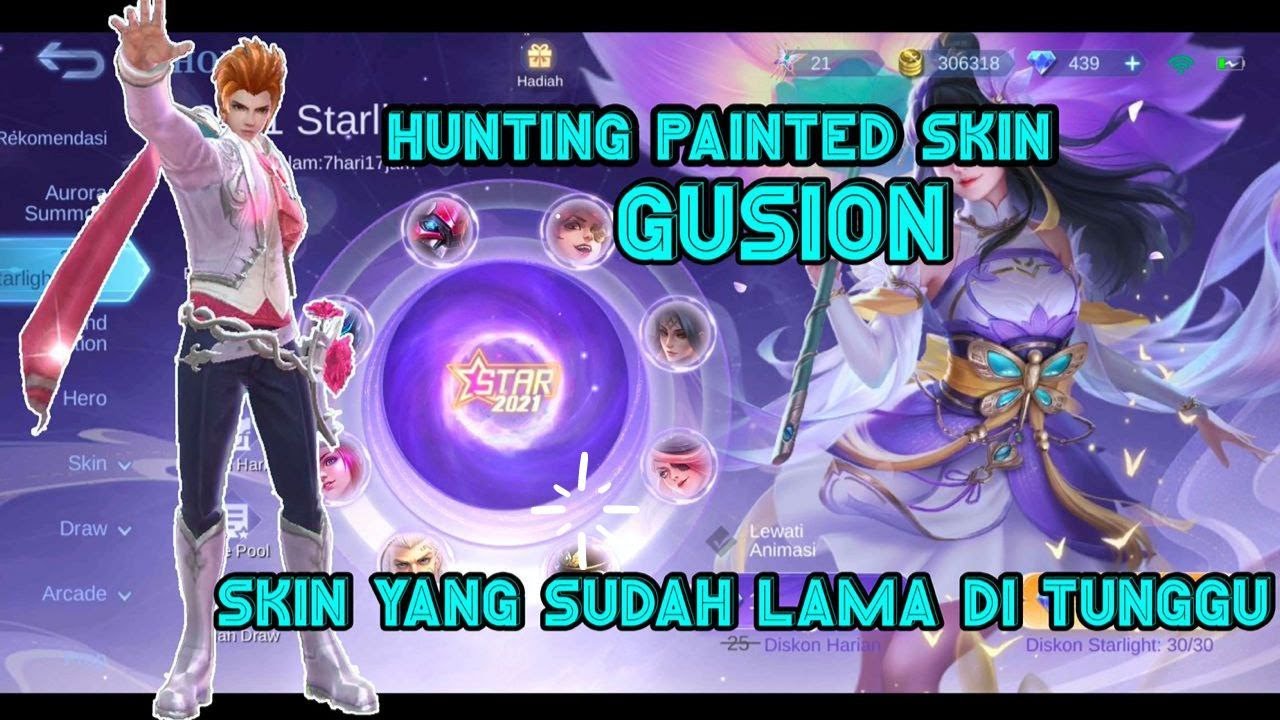 GUSION SKIN SPECIAL PAINTED ROMANTIC LIAISON | gameplay on rank - YouTube