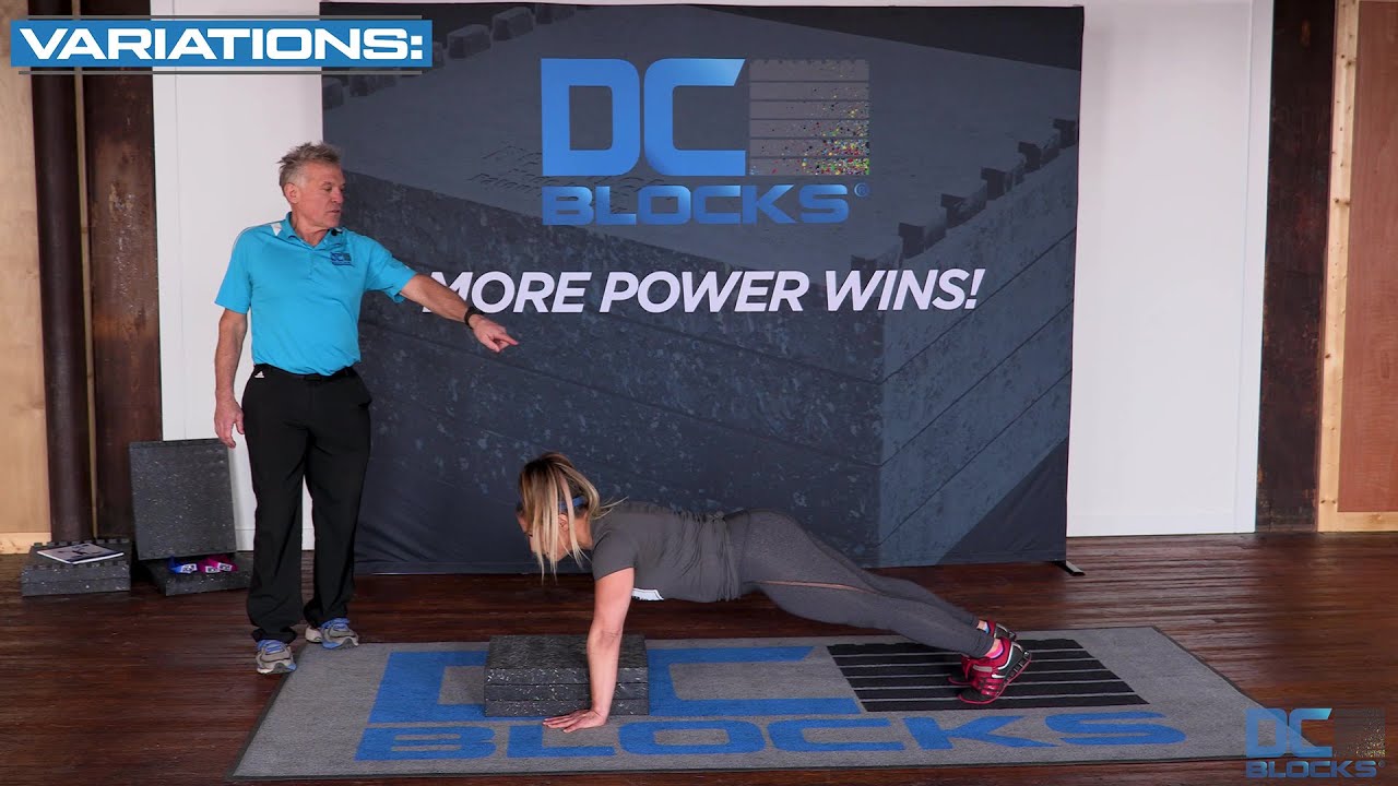 Block Push-Ups using DC Blocks - YouTube