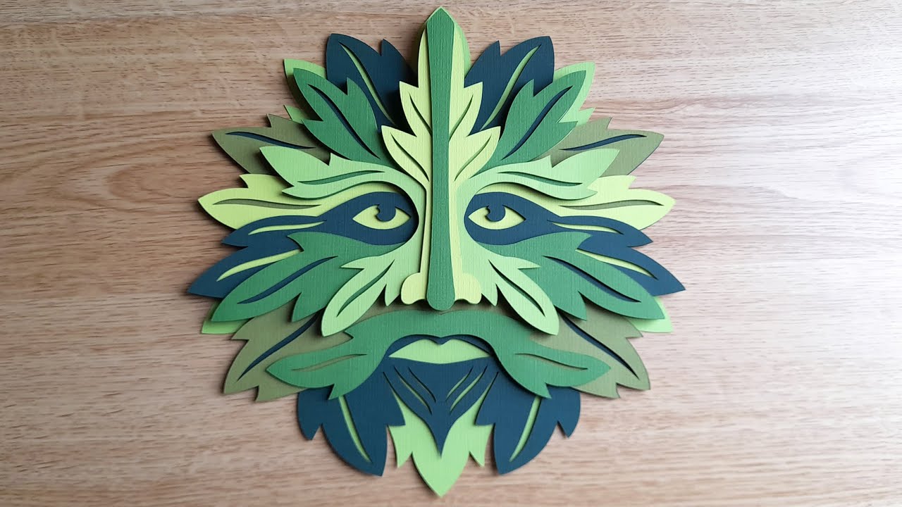SVG file to cut The Green Man project through Design Space - YouTube