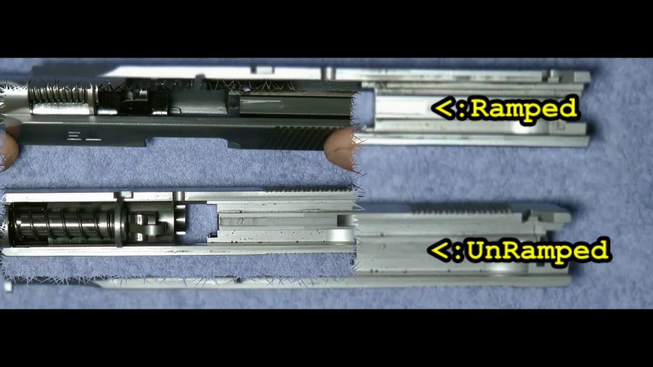 RAMPED vs UNRAMPED BREECHFACE 1911 - YouTube