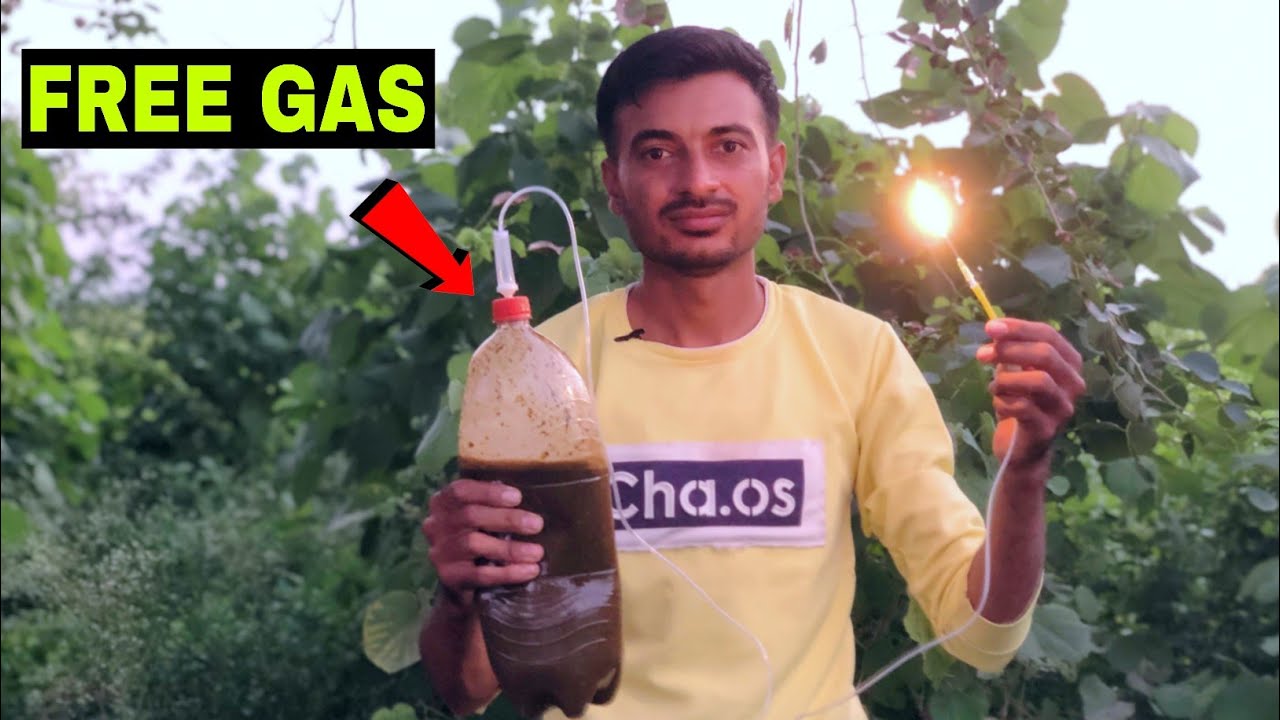 How to Make mini Gobar Gas Plant at Home - in Hindi - YouTube