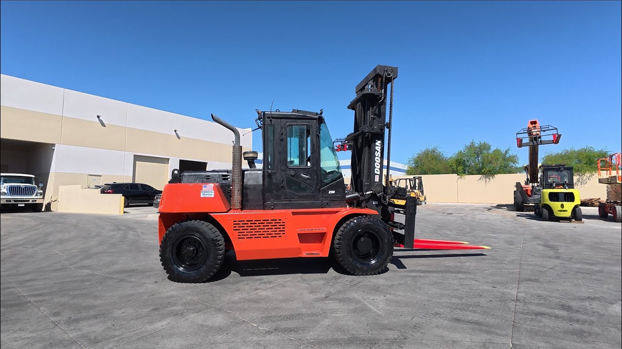 DOOSAN D110S-5 25,000 lb Diesel Powered #0808 -Forklift for Sale - YouTube