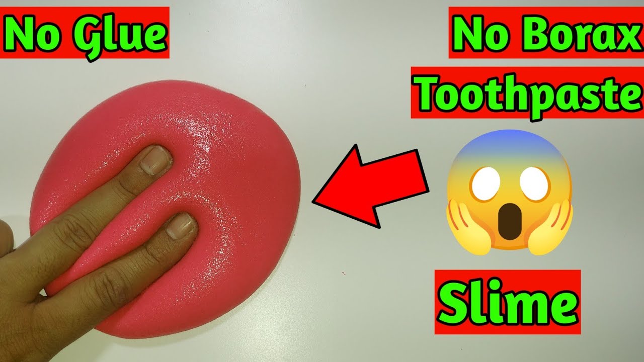 No Glue Toothpaste Slime ASMR l How to make slime with toothpaste l How ...