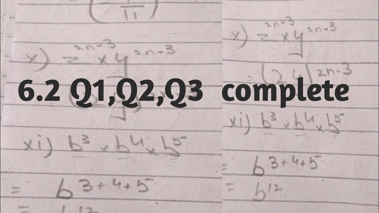 Mathematics for grade 8 chapter 6 Exercise 6.2 NBF - YouTube
