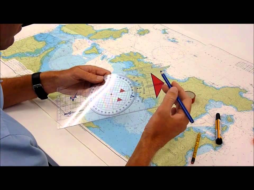 marking the chartwork plotter with magnetic variation - YouTube
