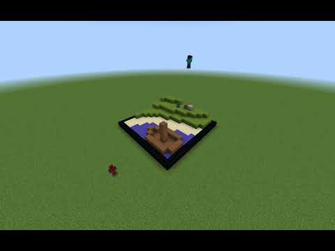 3d 15x15 Pixel Art - Steve by the sea