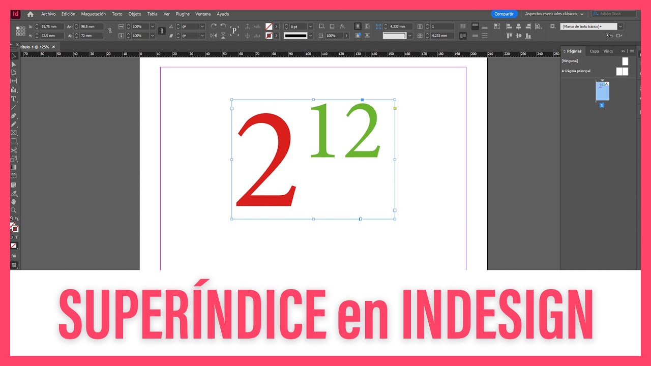 CÓMO USAR SUPERÍNDICES en INDESIGN 🔥 - YouTube