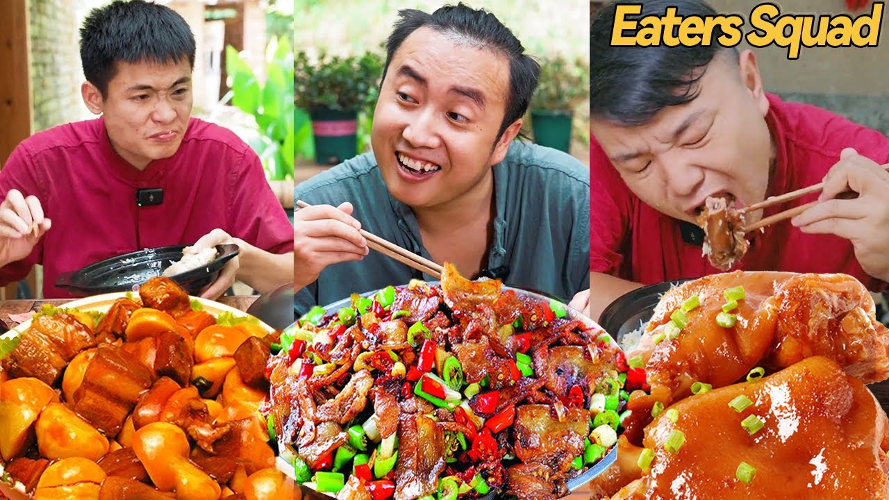 Blind box open meal chili fried pork丨food blind box丨eating spicy food ...