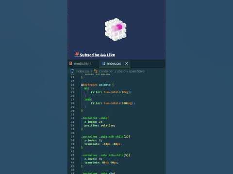 Glowing Cube Hover Effect + ( Free Source Code ) #shorts #style #programming #css - YouTube