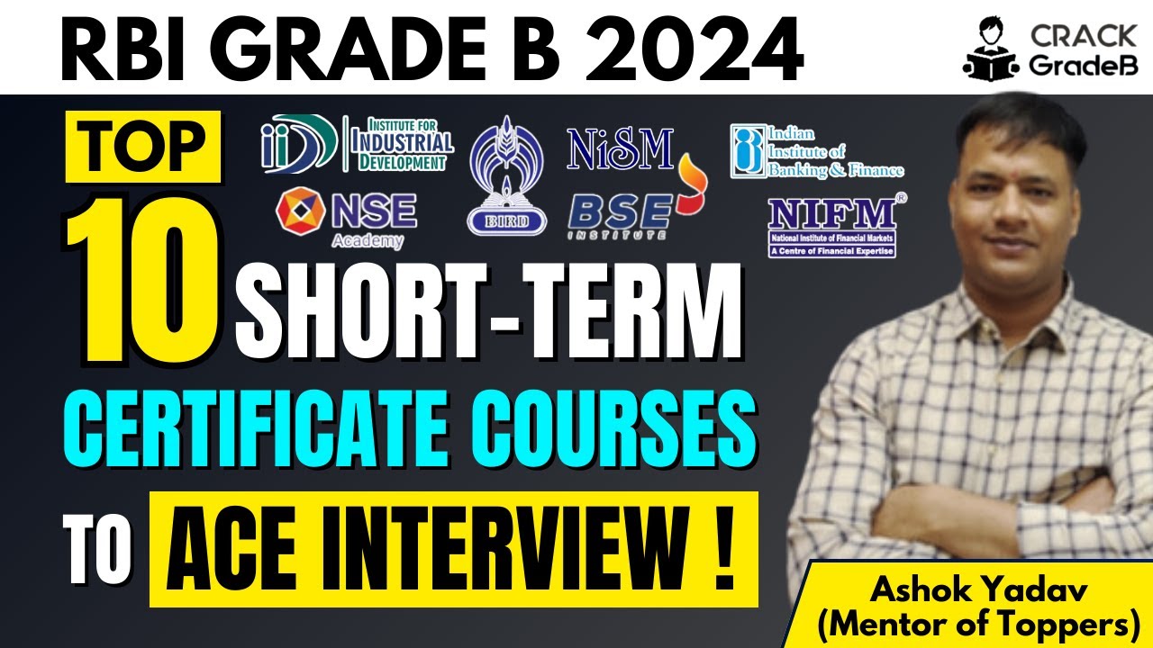 Top 10 Short-Term Certificate Courses to Ace Interview! RBI Grade B ...