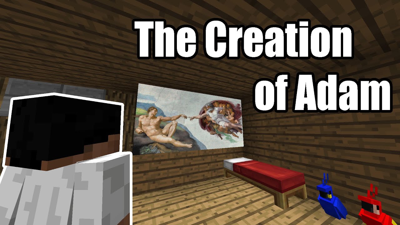 Making The Creation of Adam in Survival Minecraft - YouTube