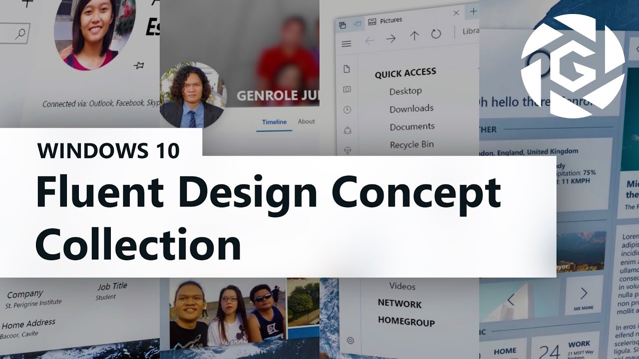 Windows 10 Fluent Design Concept Collection - YouTube