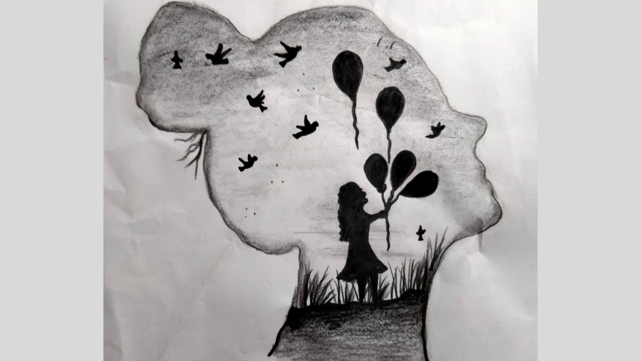 Creative art with Face | how to draw Easy Face step by step & pencil ...