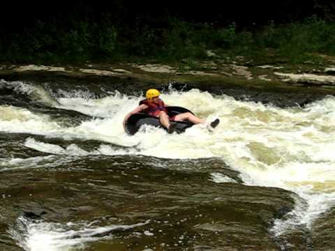 Elora Gorge tubing wild water FLIPS! - YouTube