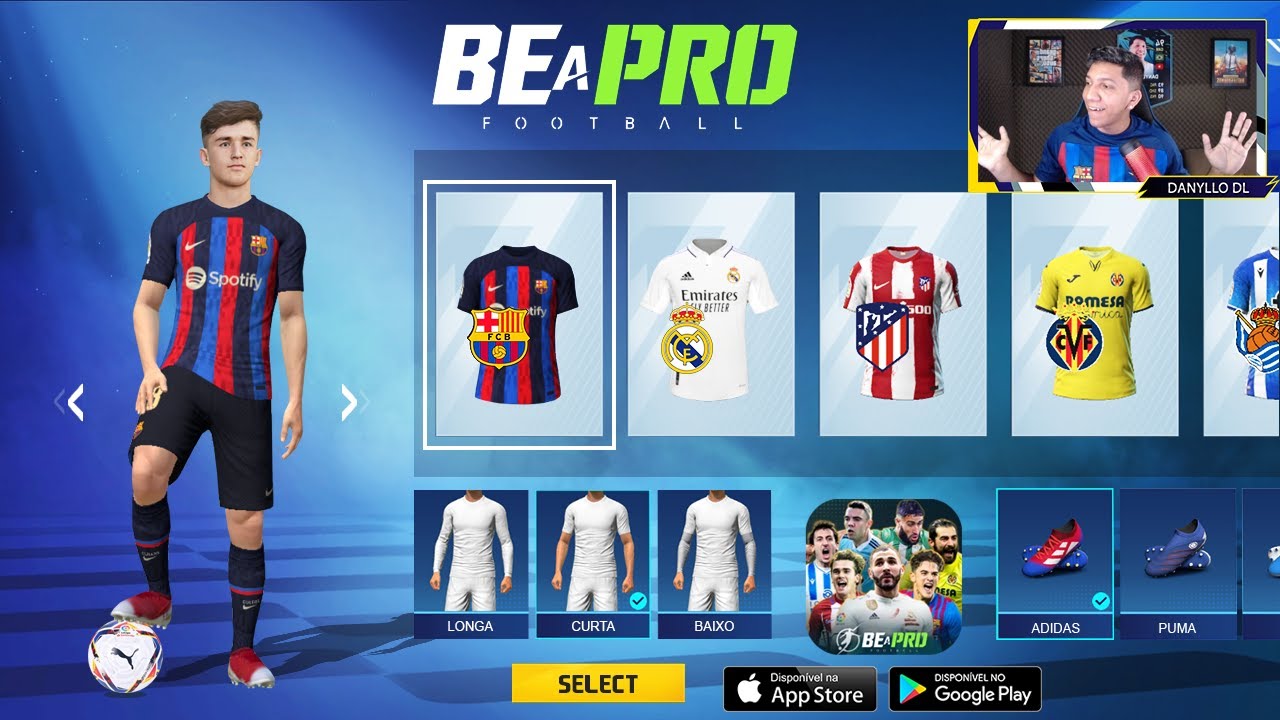 SAIU! BE A PRO FOOTBALL 23 (ANDROID/ iOS) MODO EDITAR, LICENCIADO KITS ...