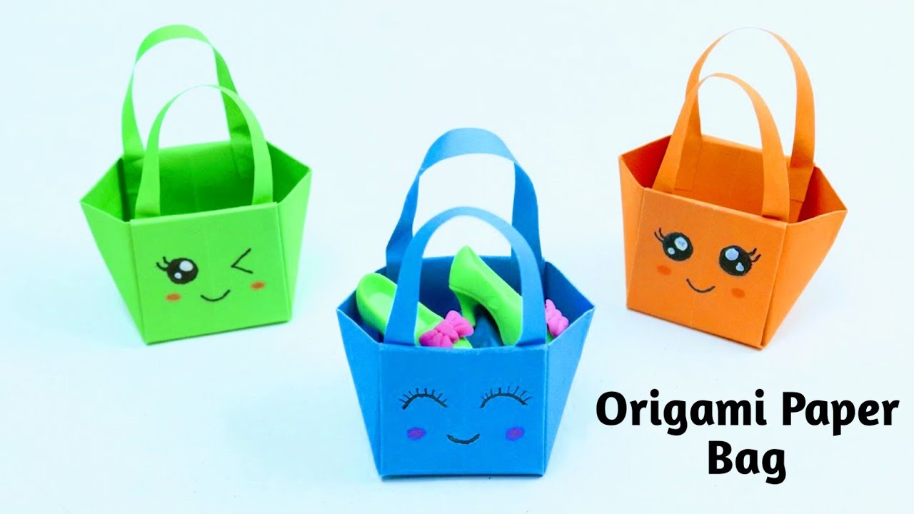 Origami Paper Bag | How to make Cute Origami Paper Bags | How to make ...