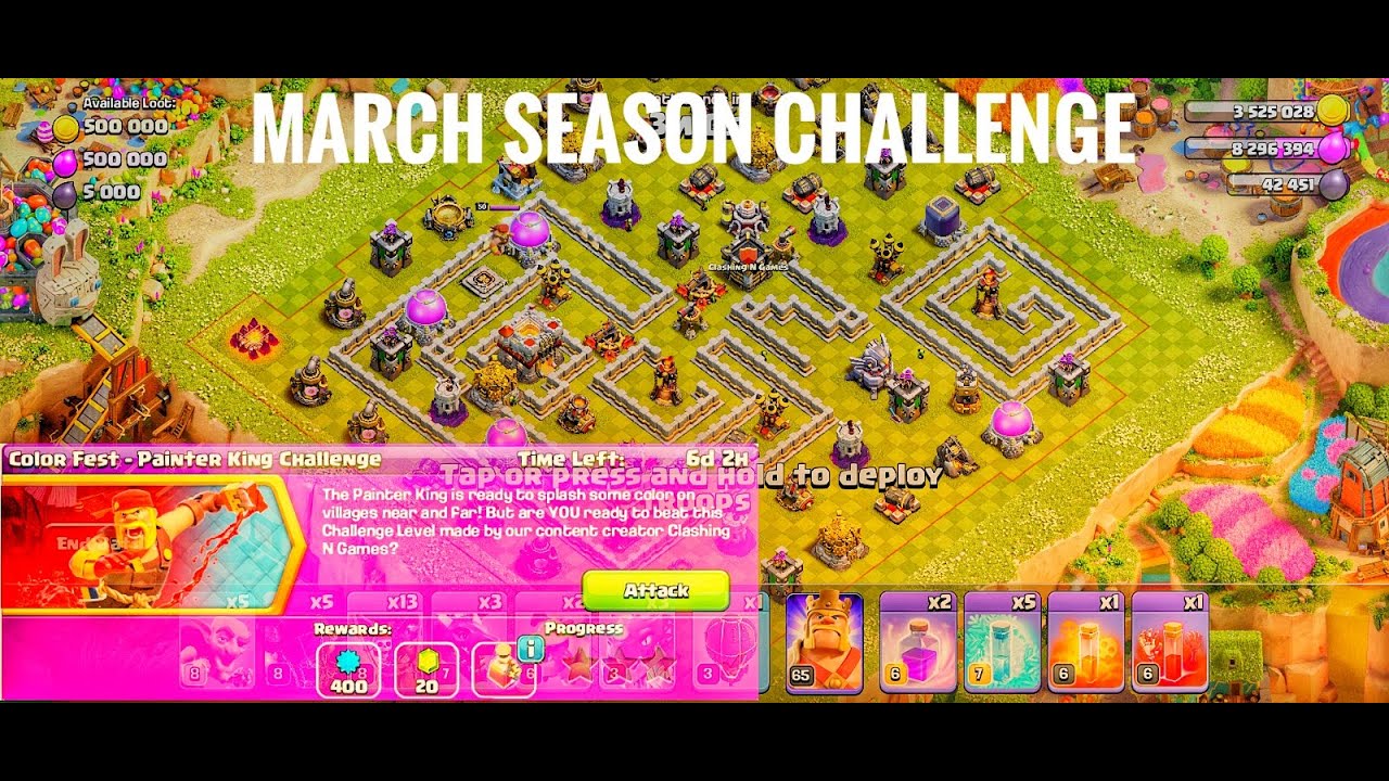Clash of clan March season challenge completed 💯@COC-MASTER - YouTube