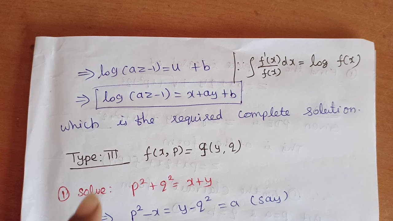 Special types of Pde-solved problem: Differential equations - YouTube