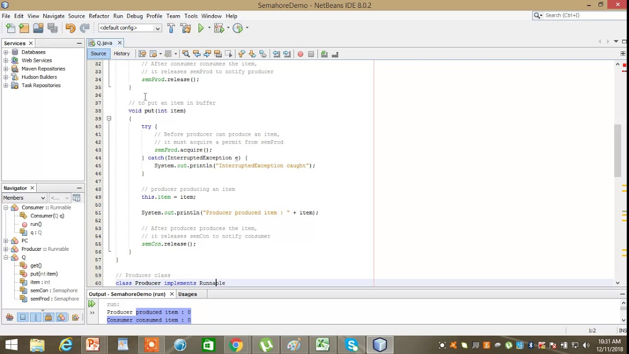 Producer Consumer Solution Using Semaphores In Java Demonstration Youtube