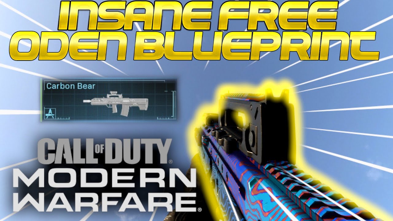 Modern Warfare - INSANE FREE ODEN BLUEPRINT - CARBON BEAR DEADEYE ...