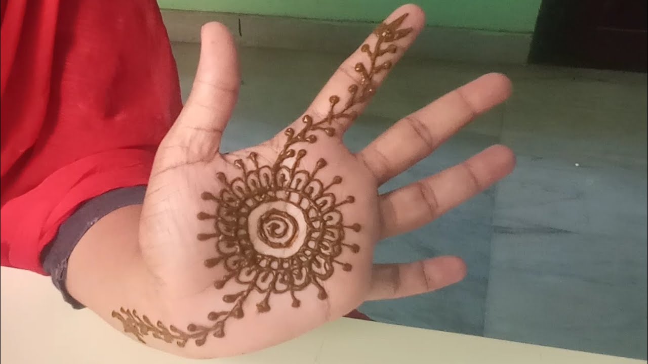 How to Put Simple Mehndi Design-Individual - YouTube