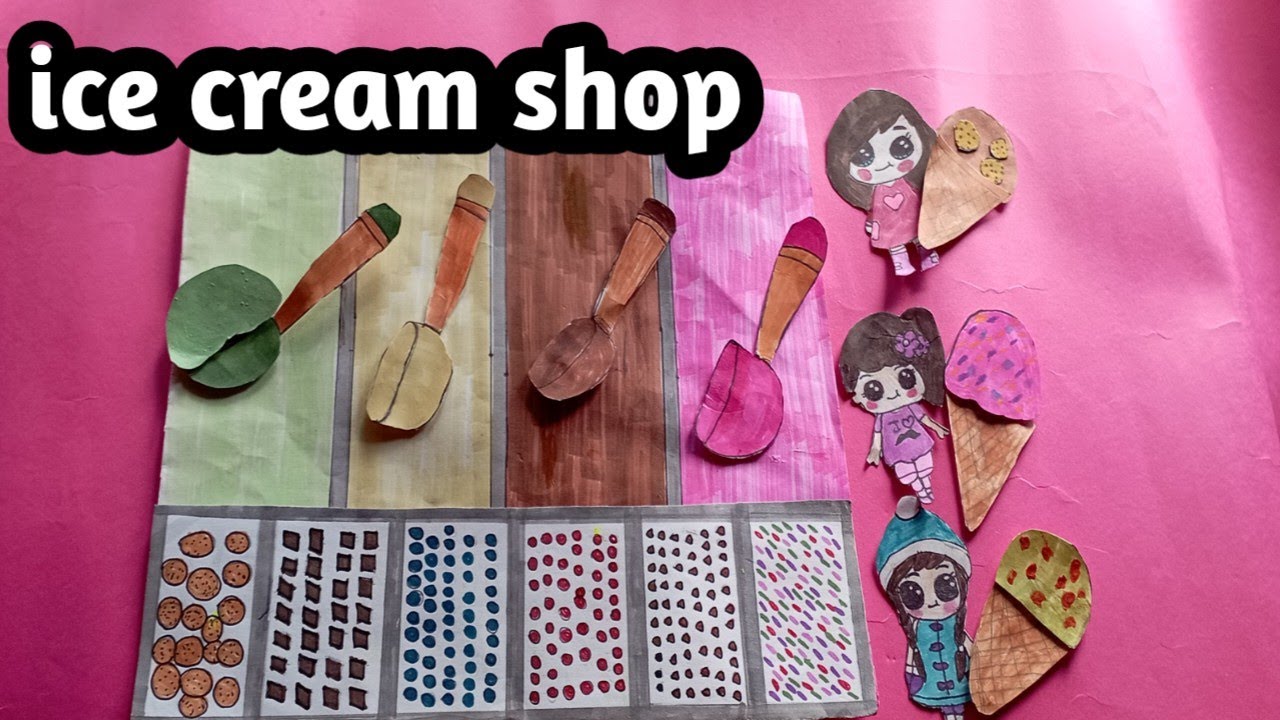 Paper Doll Ice cream🍨🍧 shop ! paper doll ice cream making ! play paper ...