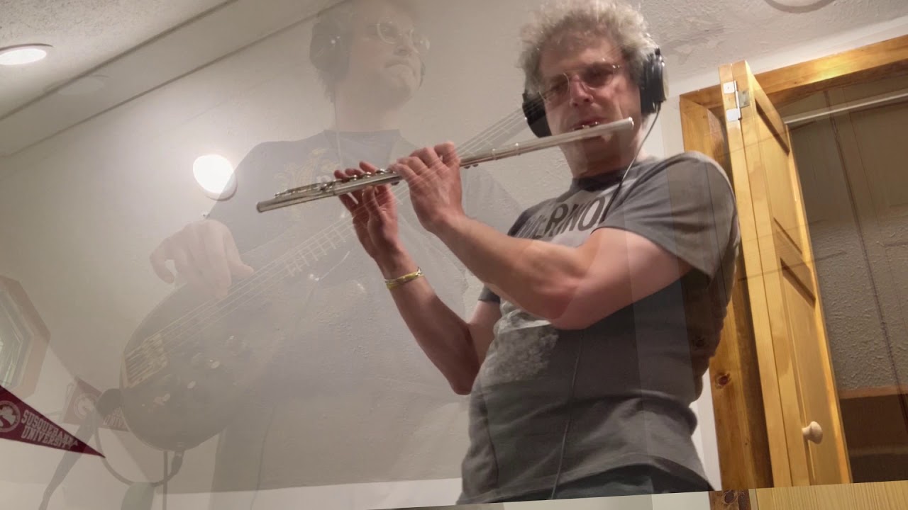 Giant Steps on bass and flute sometimes in a closet - YouTube