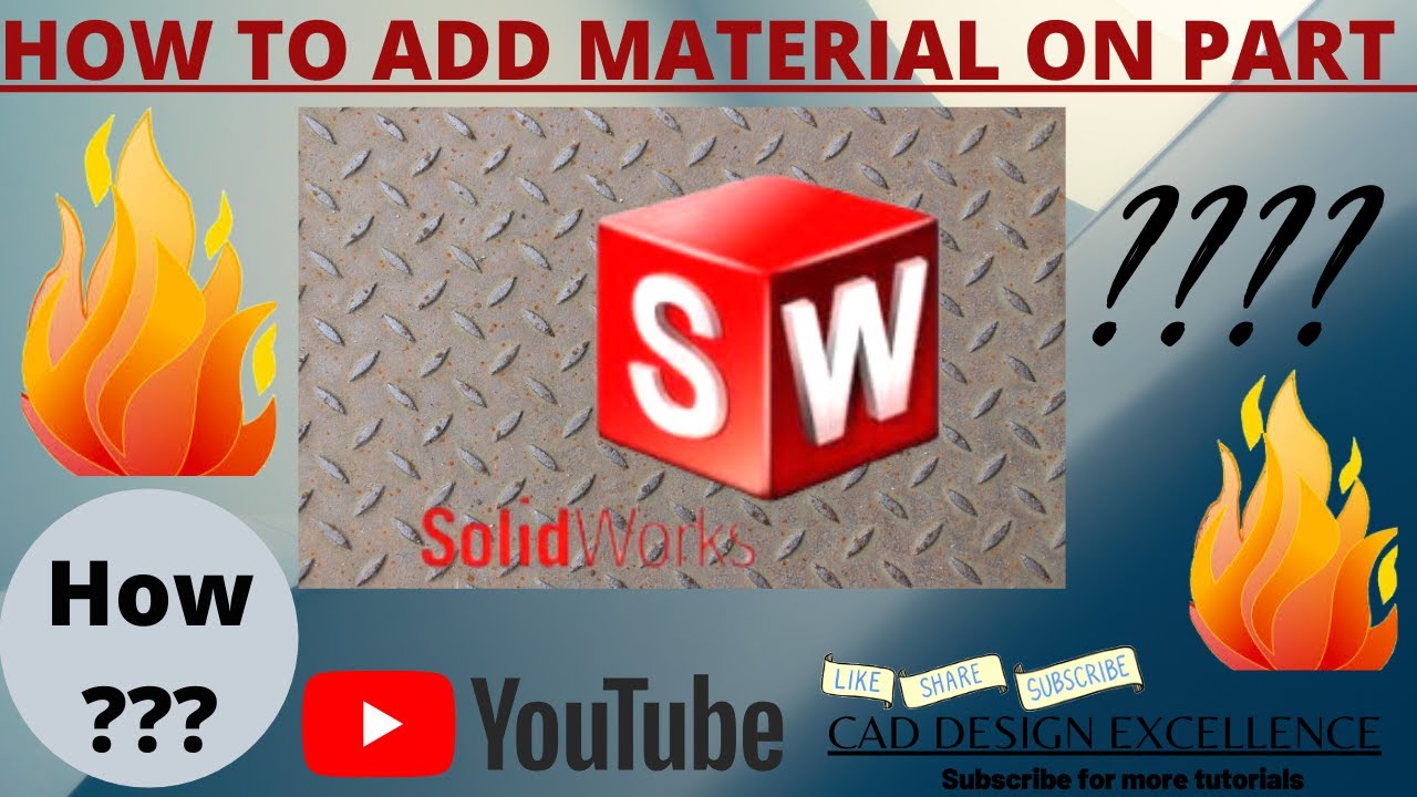 Autocad Help Number HOW TO ADD MATERIAL ON PART IN SOLIDWORKS Funny Autocad Help Number HOW TO ADD MATERIAL ON PART IN SOLIDWORKS Funny