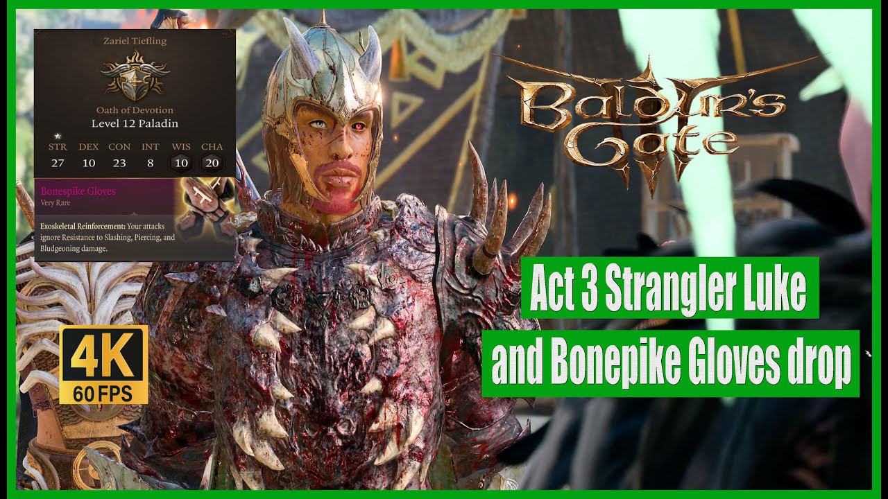 Baldur's Gate 3 Walkthrough Act 3 Strangler Luke and Bonepike Gloves ...