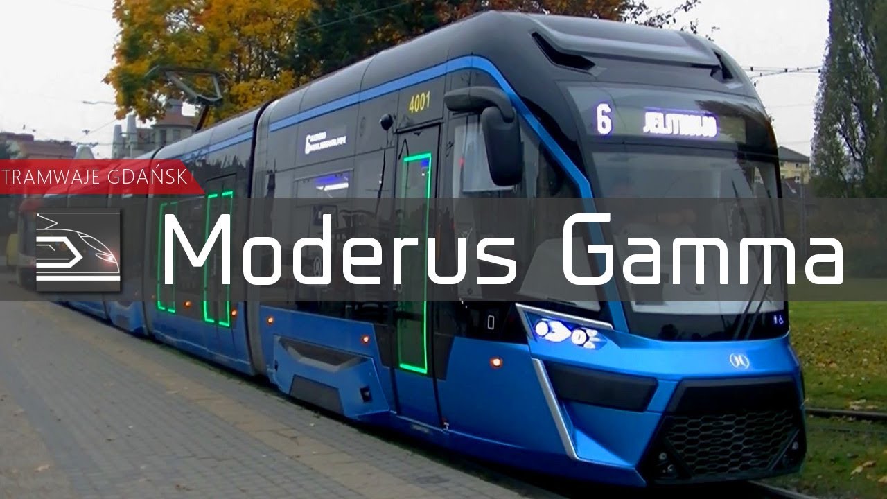 Moderus Gamma LF 01 AC - Testy tramwaju w Gdańsku - - YouTube