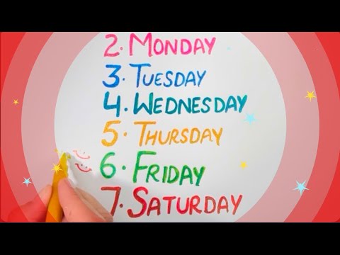 Writing, Spelling and Pronunciation of Days of the Week. Learn Days of ...