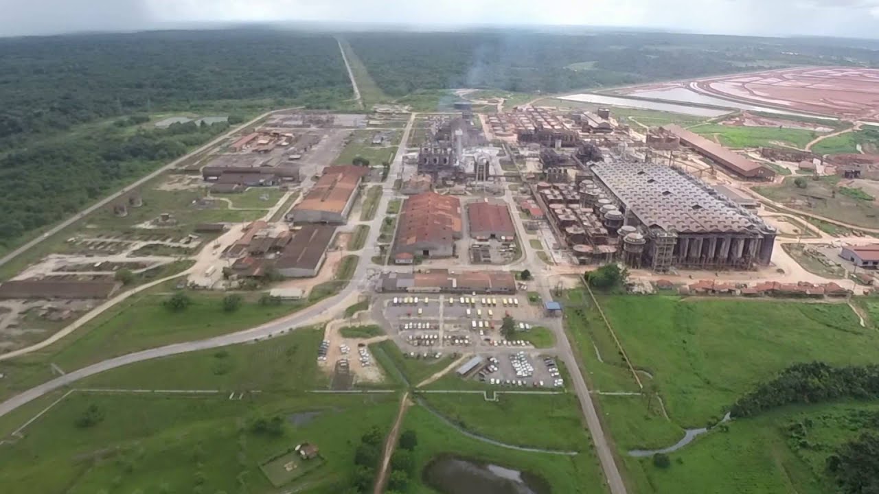 Suriname : Suralco Paranam - View by Drone - YouTube