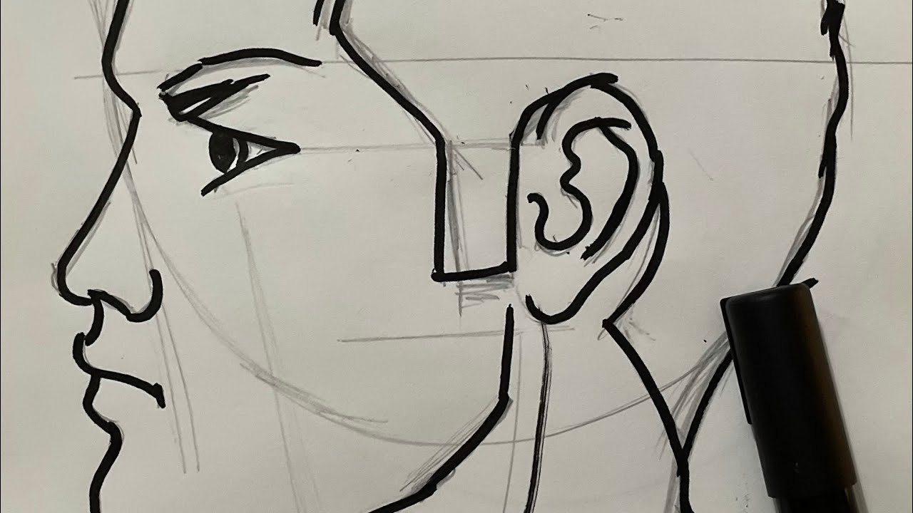 Easy portrait drawing tutorial in 10 min: draw a perfect circle with no ...