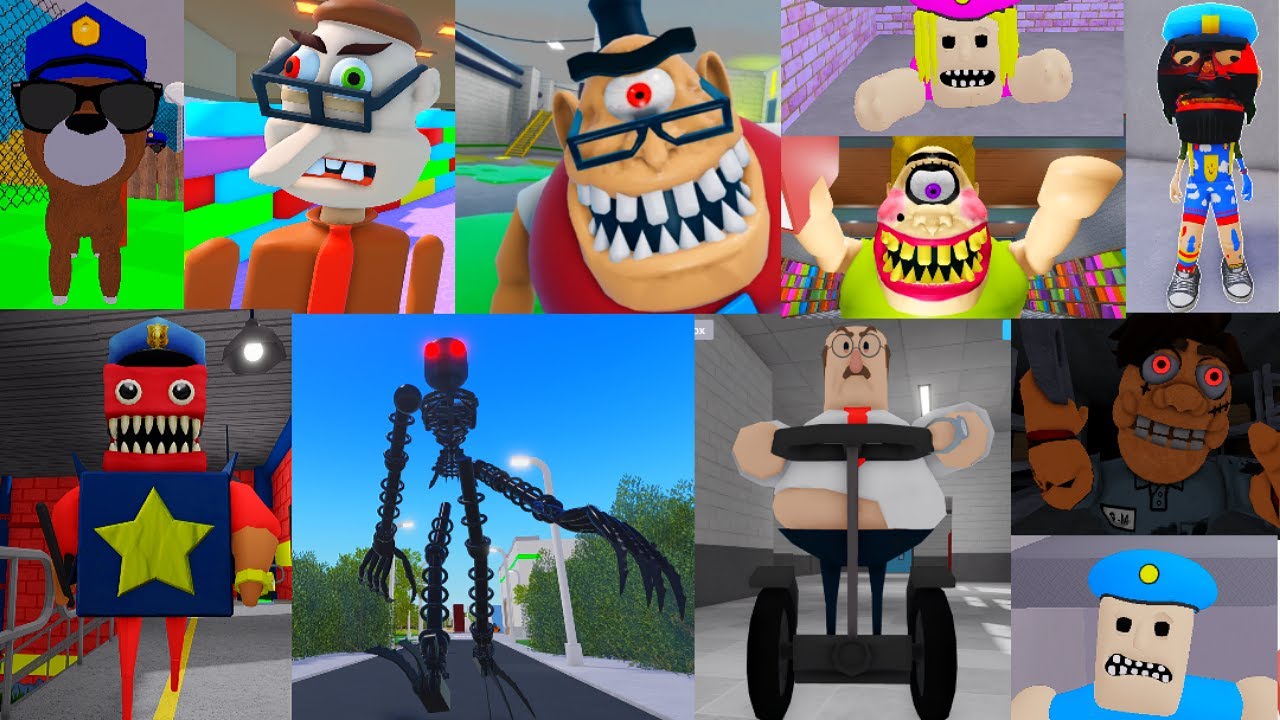 Roblox 7 SPEEDRUN Escape Obby, Hypermarket Monster, Police Family, MR ...