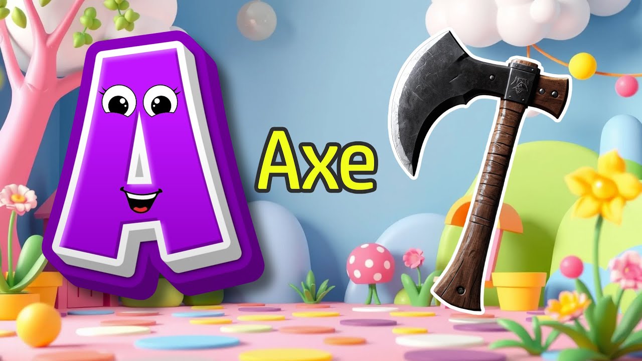 A is for Axe, ABC Phonics Song - Toddler Learning Songs, Nursery Rhymes ...