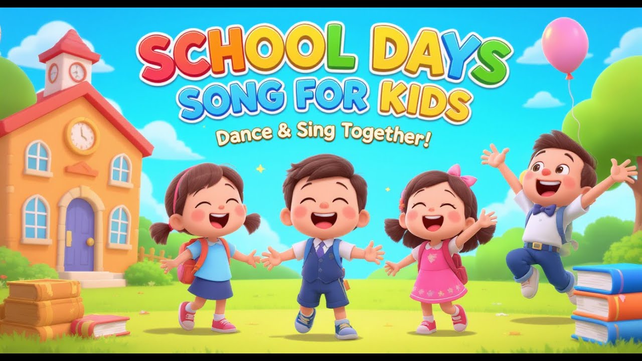 School Days Song for Kids | Fun Dance & Learning Song | No Copyright ...