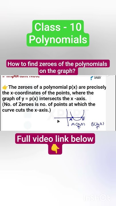 How to find Zeroes of the Polynomial on the graph? Class 10 ...