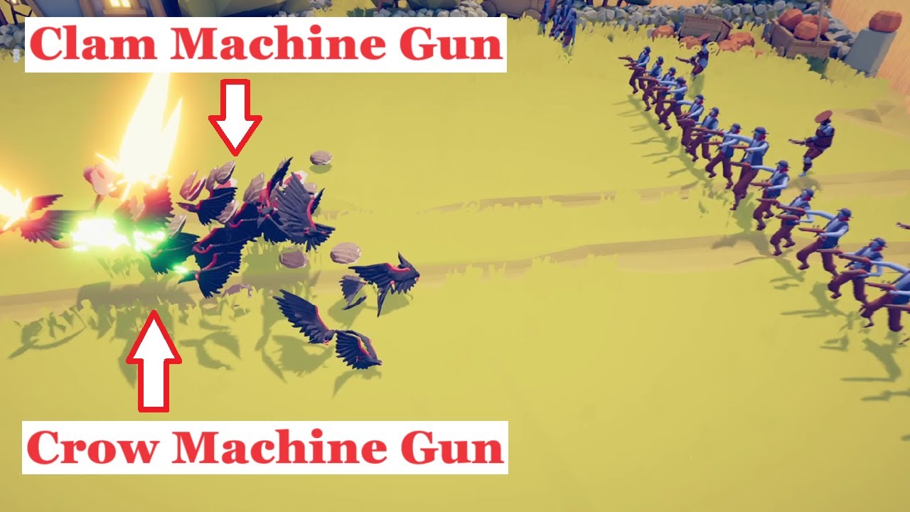 Clam & Crow Machine Guns!!! The Ultimate Weapon Combo in TABS - Totally ...