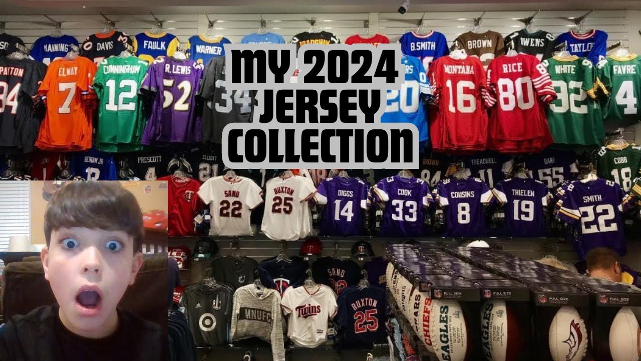 My NFL jersey collection! #sports - YouTube
