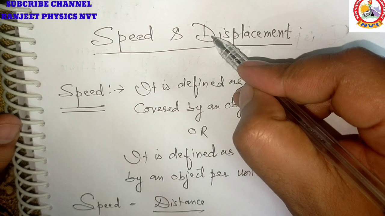 Positive, negative, zero displacement and characteristics of speed ...