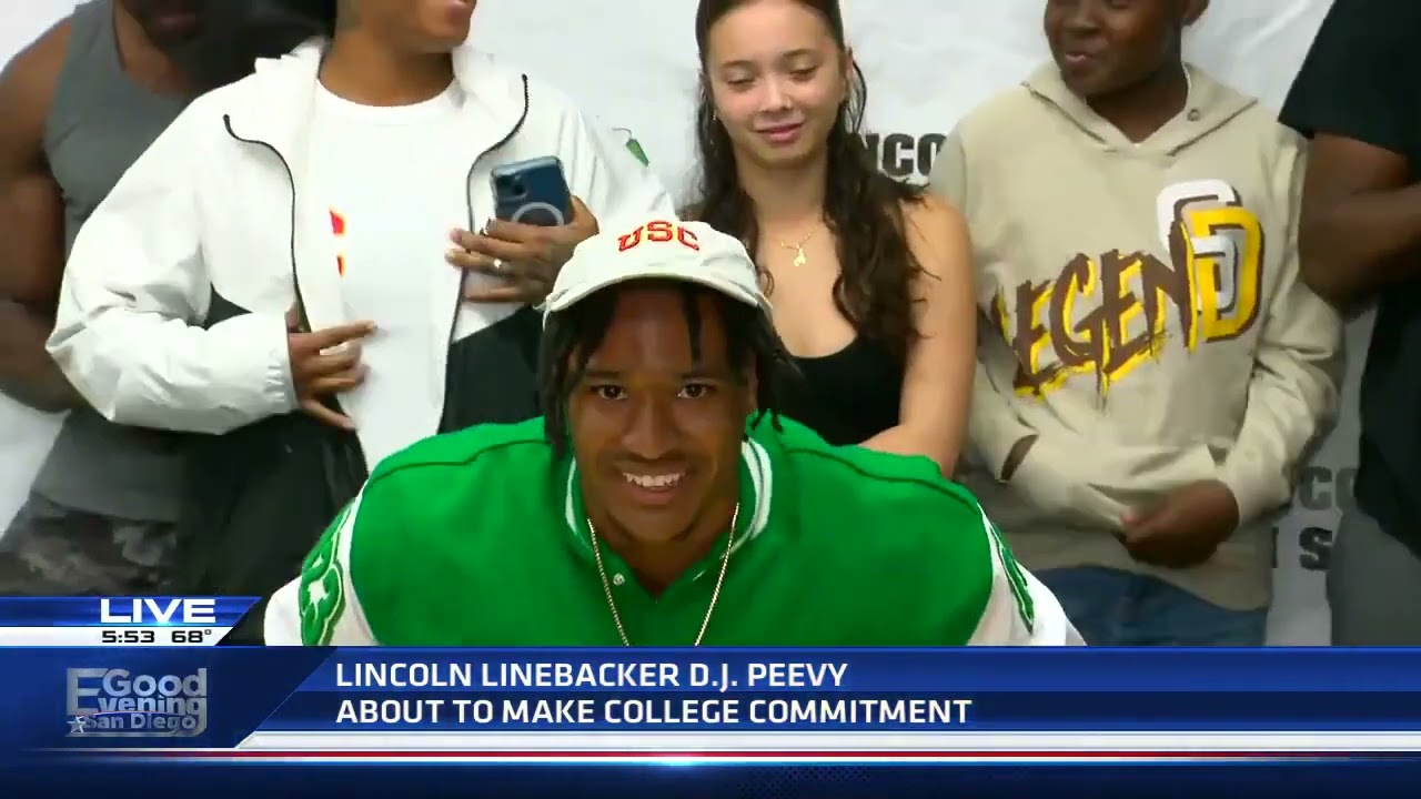 Lincoln High's DJ Peevy commits to USC football - YouTube