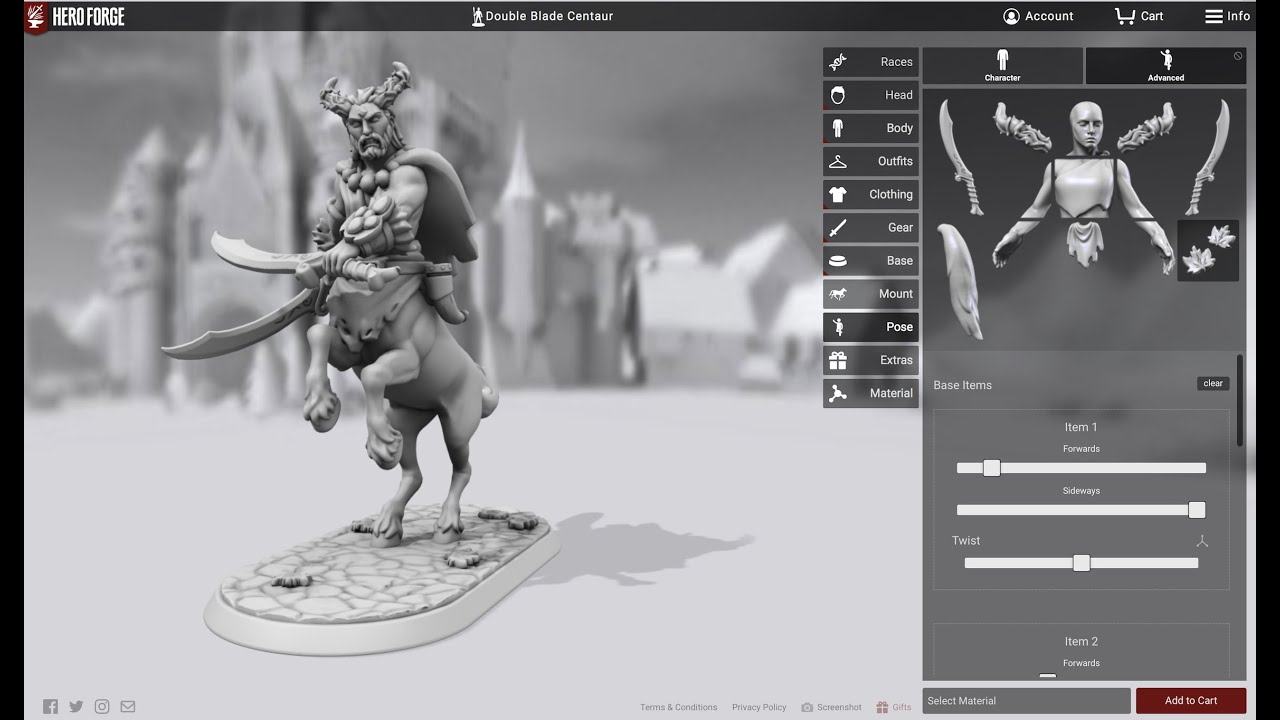 Double Blade Centaur - Hero Forge Making-Of #02 - YouTube