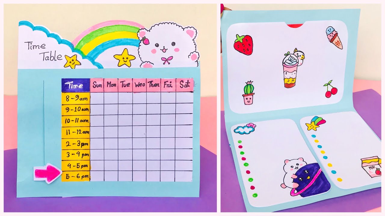 DIY Timetable For School How To Make Timetable For School School DIY Timetable For School How To Make Timetable For School School