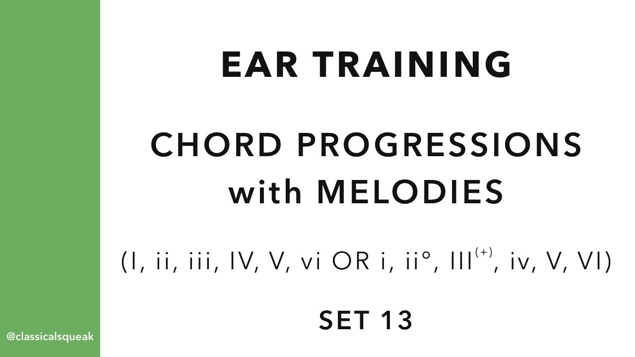 Ear Training Chord Progressions with Melodies (I, i, ii, ii°, iii, III ...