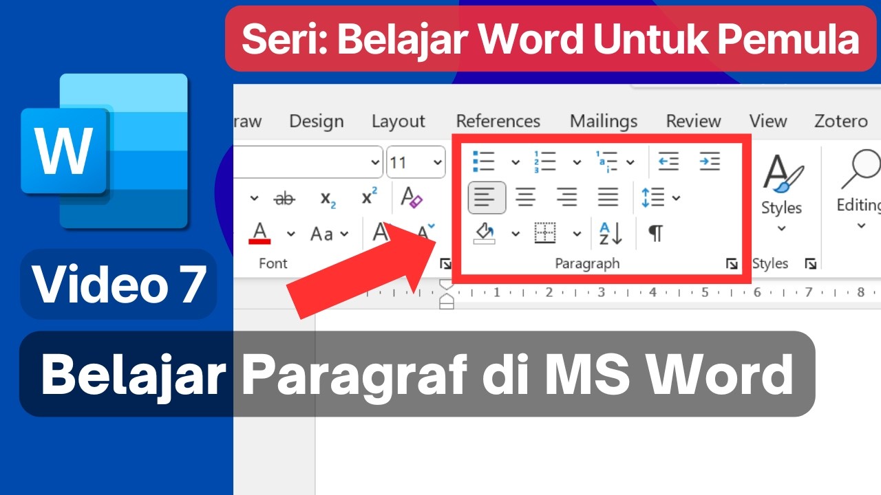 07 - Belajar Pengaturan Paragraf di MS Word | Belajar Word Untuk Pemula ...